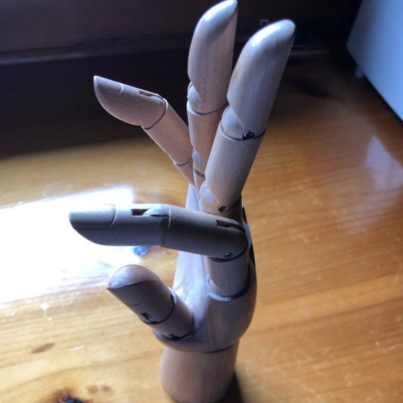 Source Unknown | Office | Wooden Articulated Right Hand Mannequin ...